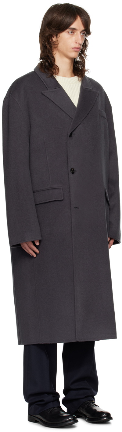 The Frankie Shop Gray Paxton Wool Coat The Frankie Shop