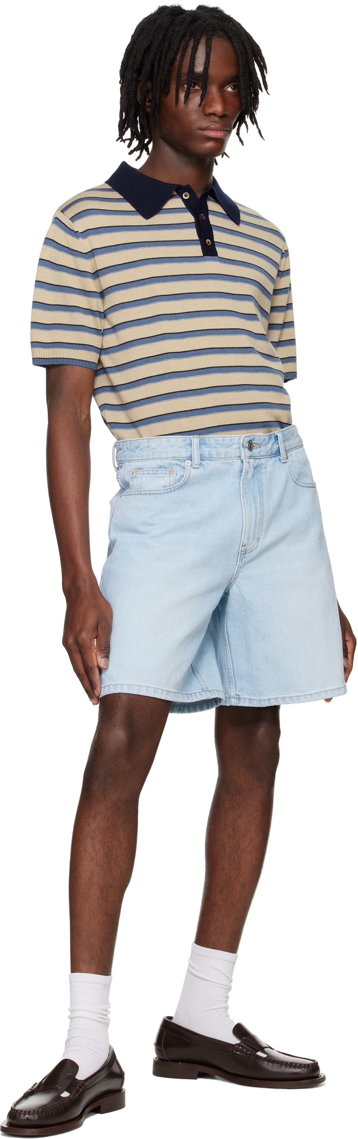 System Blue Bermuda Denim Shorts System