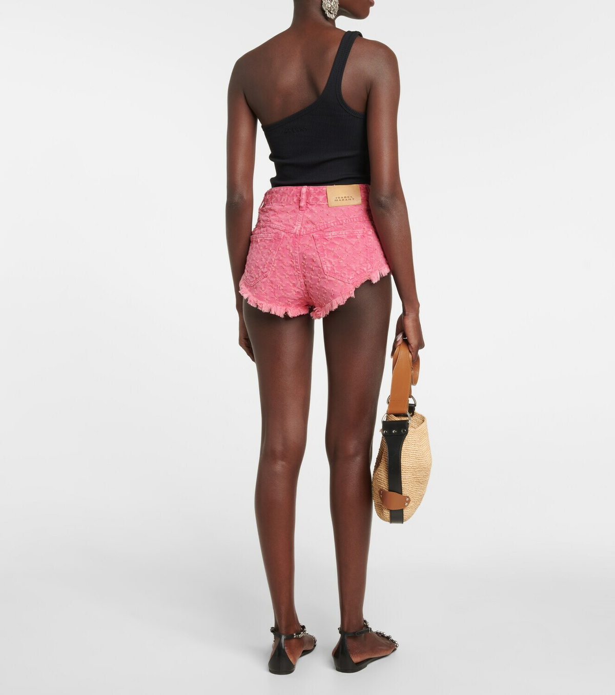 Isabel Marant High-rise eyelet denim micro shorts Isabel Marant