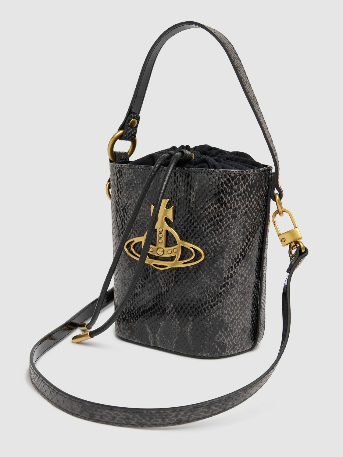 VIVIENNE WESTWOOD Daisy Embossed Leather Bucket Bag Vivienne Westwood