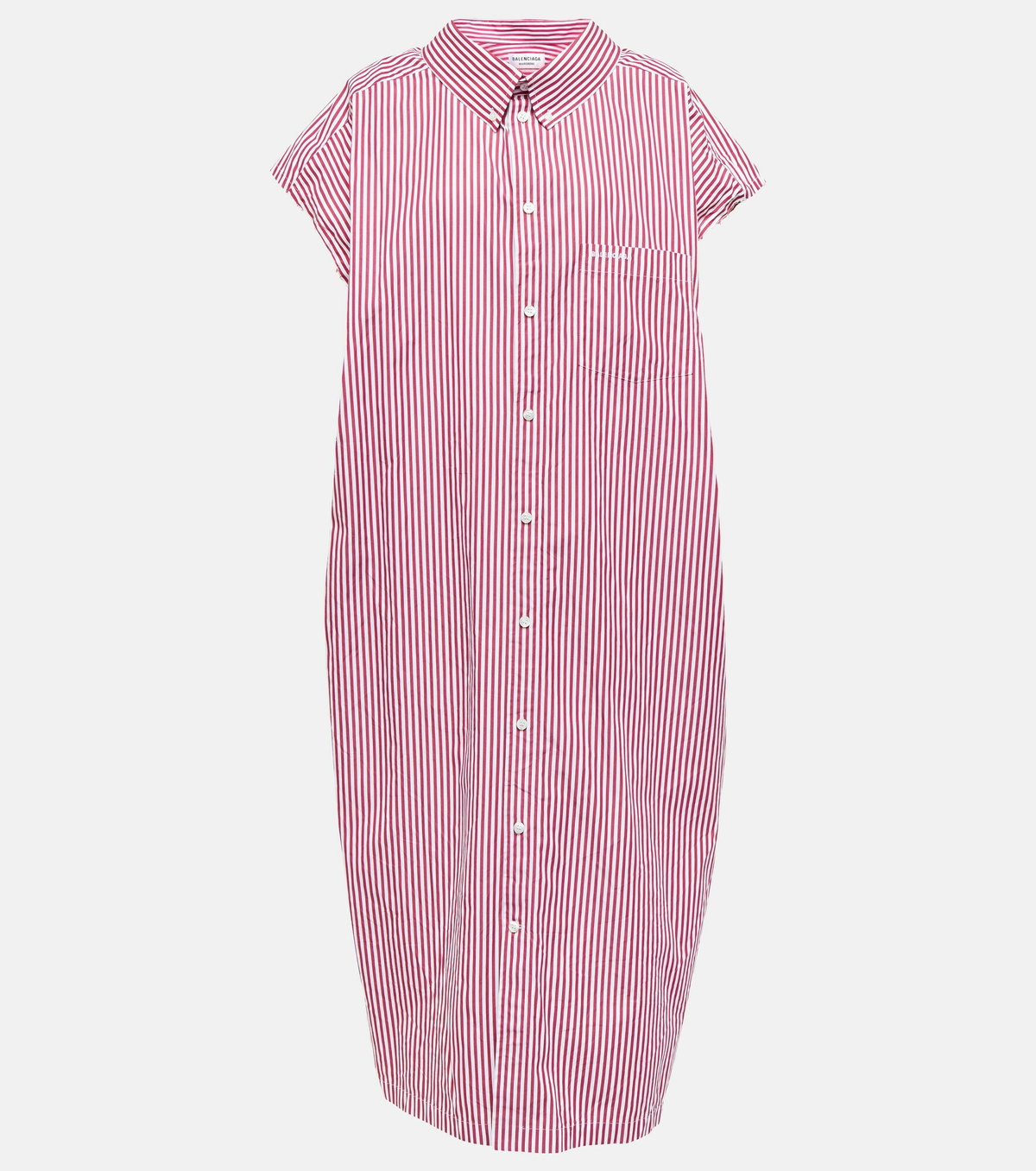 Balenciaga - Striped cotton shirt dress Balenciaga