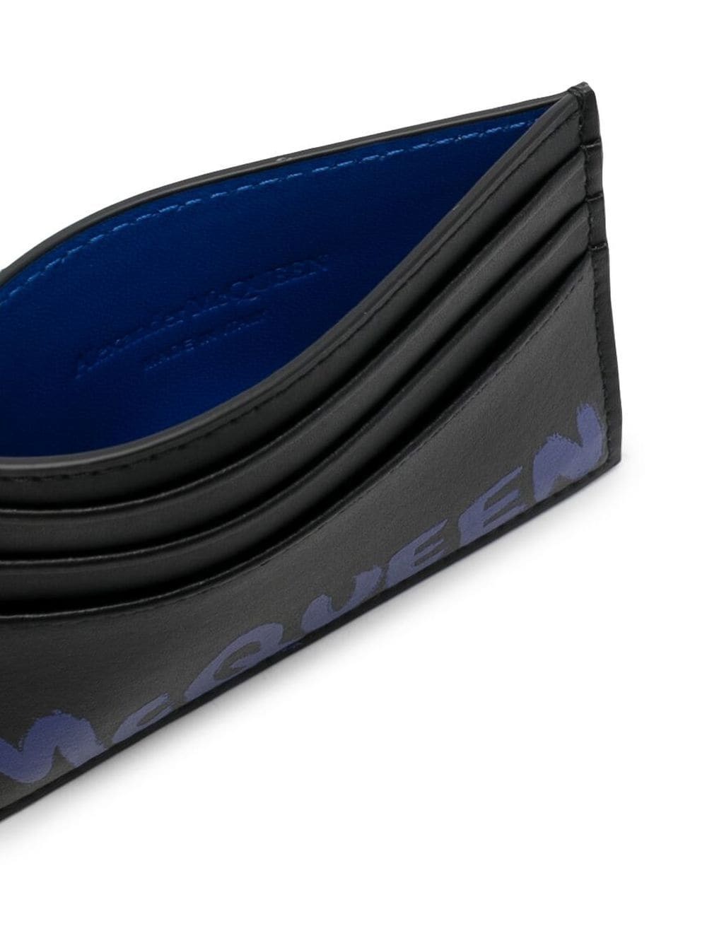 ALEXANDER MCQUEEN - Graffiti Leather Credit Card Case Alexander McQueen