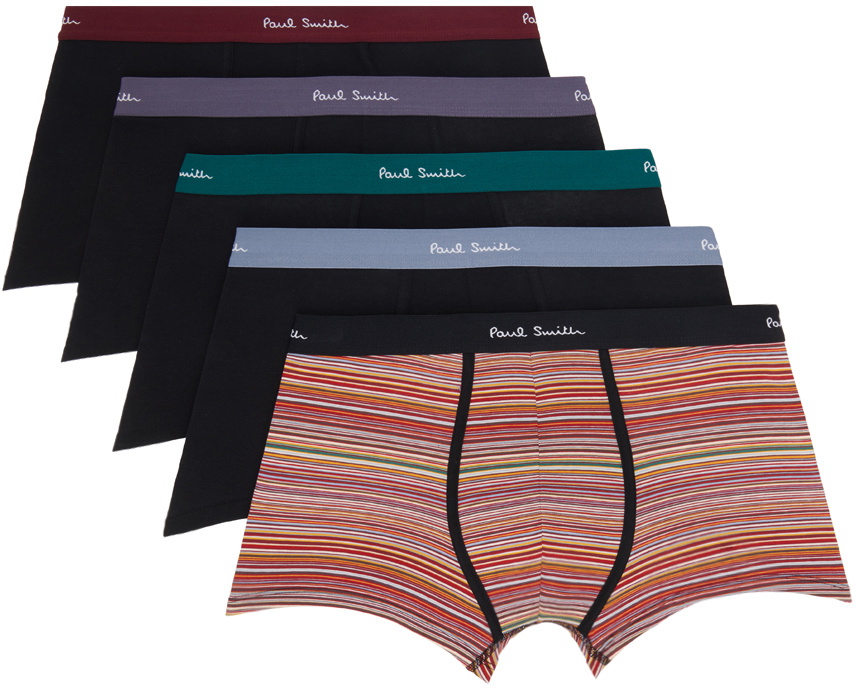Paul Smith Five-Pack Multicolor 'Signature Stripe' Boxers Paul Smith