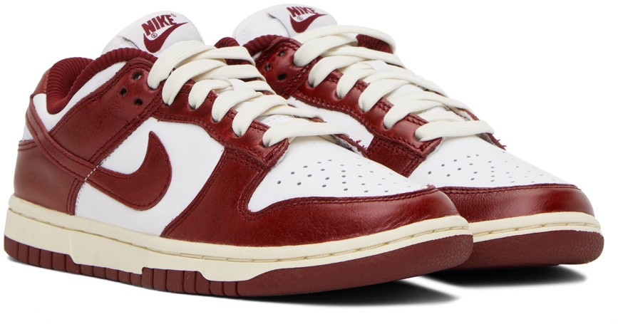 Nike Red & White Dunk Low Sneakers Nike
