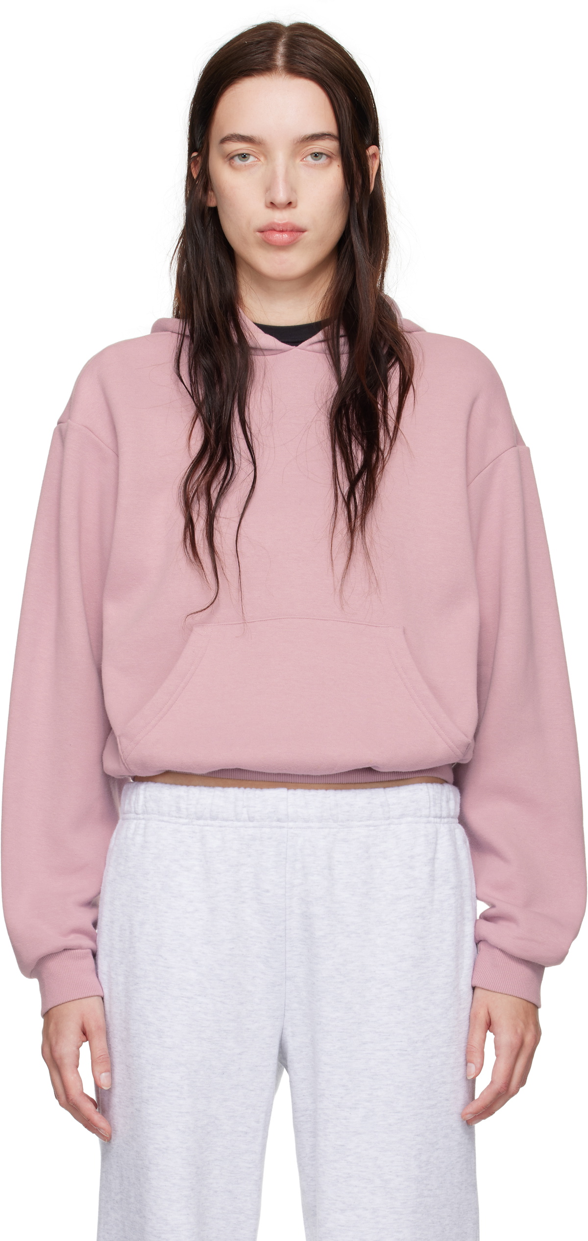 SKIMS Pink Cotton Fleece Classic Hoodie SKIMS