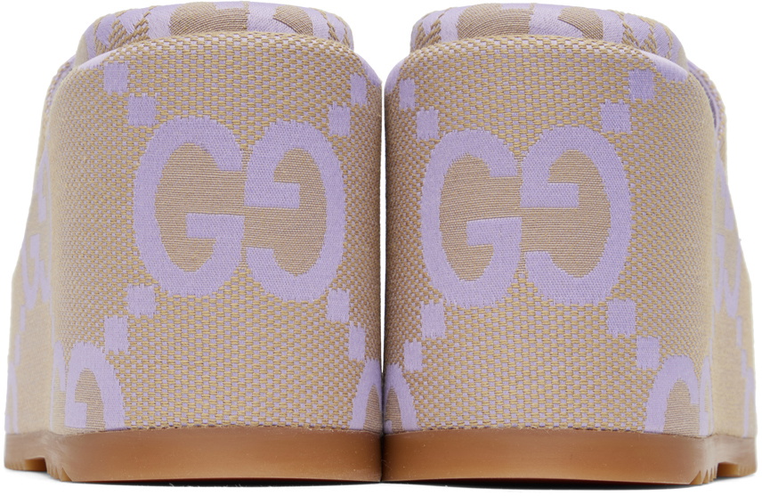 Gucci Beige Jumbo GG Platform Sandals Gucci