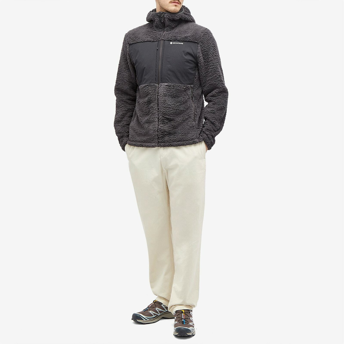 Montane Men's Caldus XT Sherpa Fleece Hooded Jacket in Midnight Grey ...