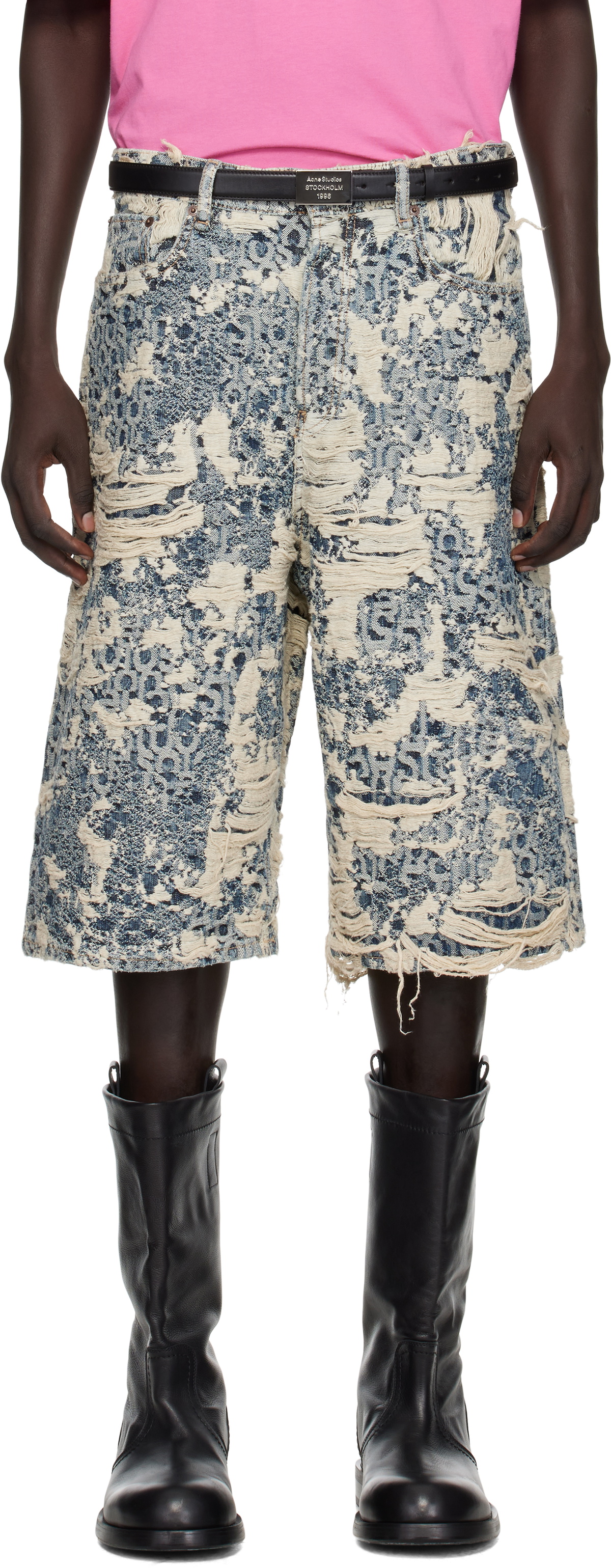 Acne Studios Blue Loose Fit Denim Shorts Acne Studios