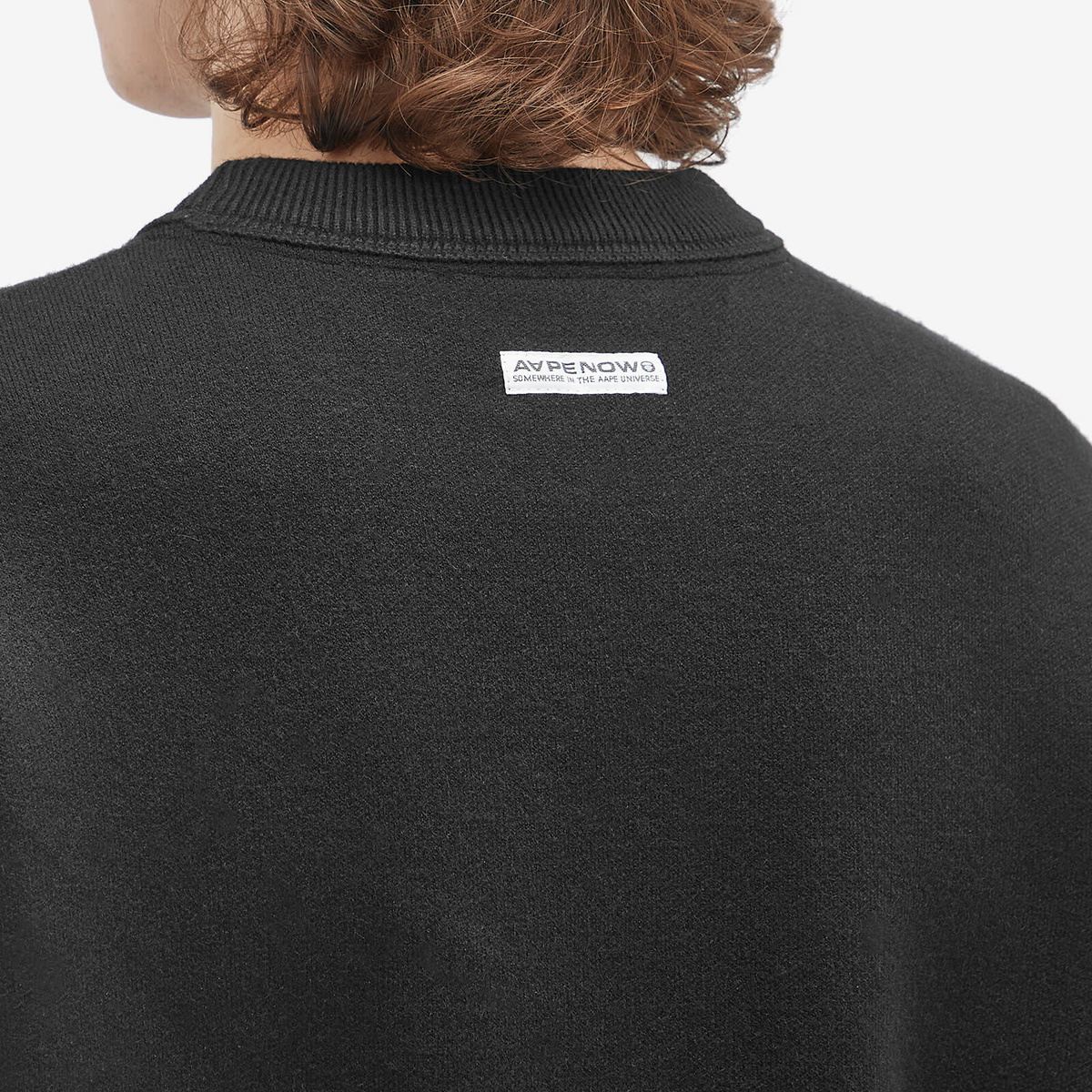 Men's AAPE Now Camo Badge Knit Sweater in Black AAPE by A Bathing Ape