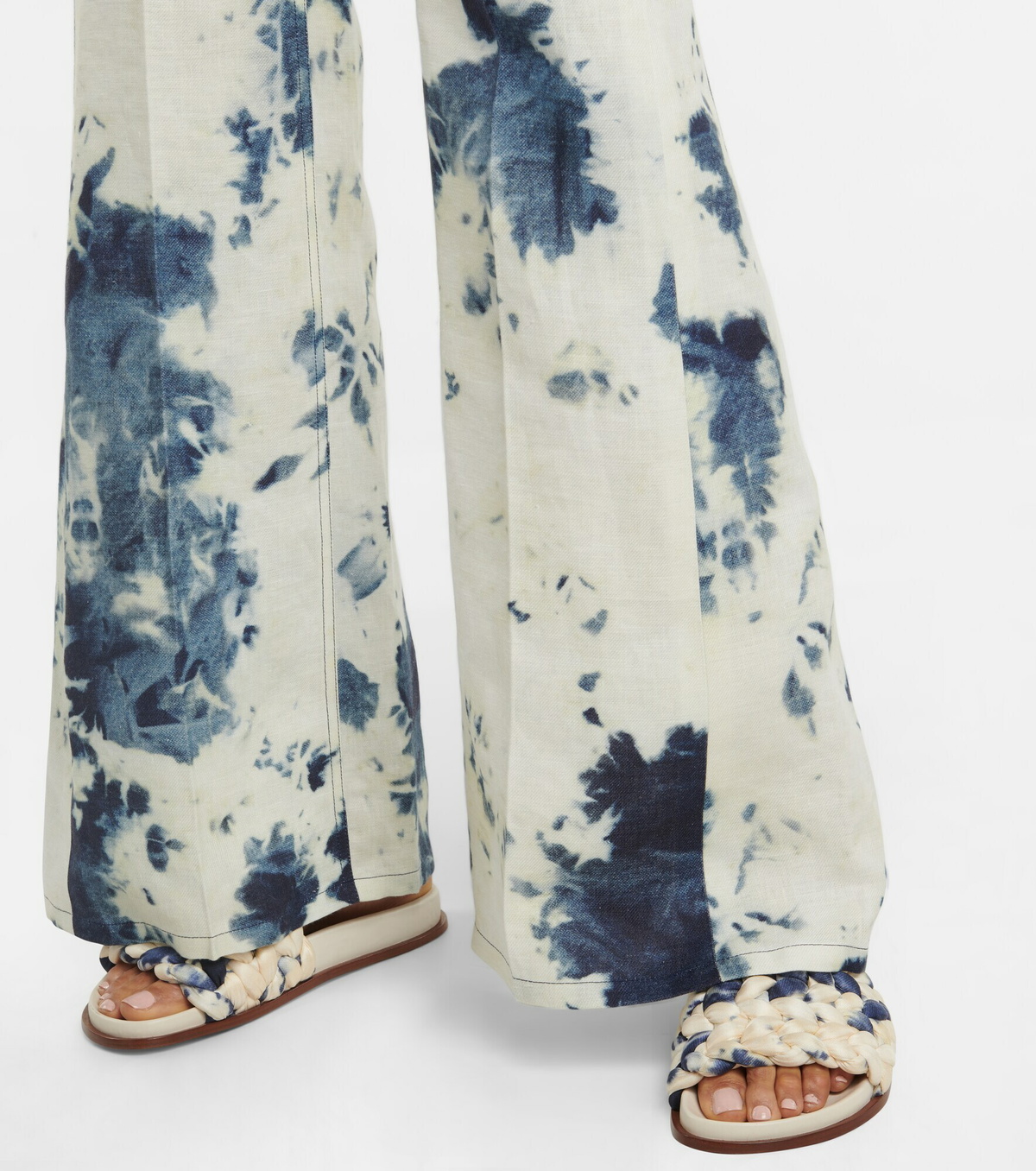 Chloe - Tie-dye linen flared pants Chloe