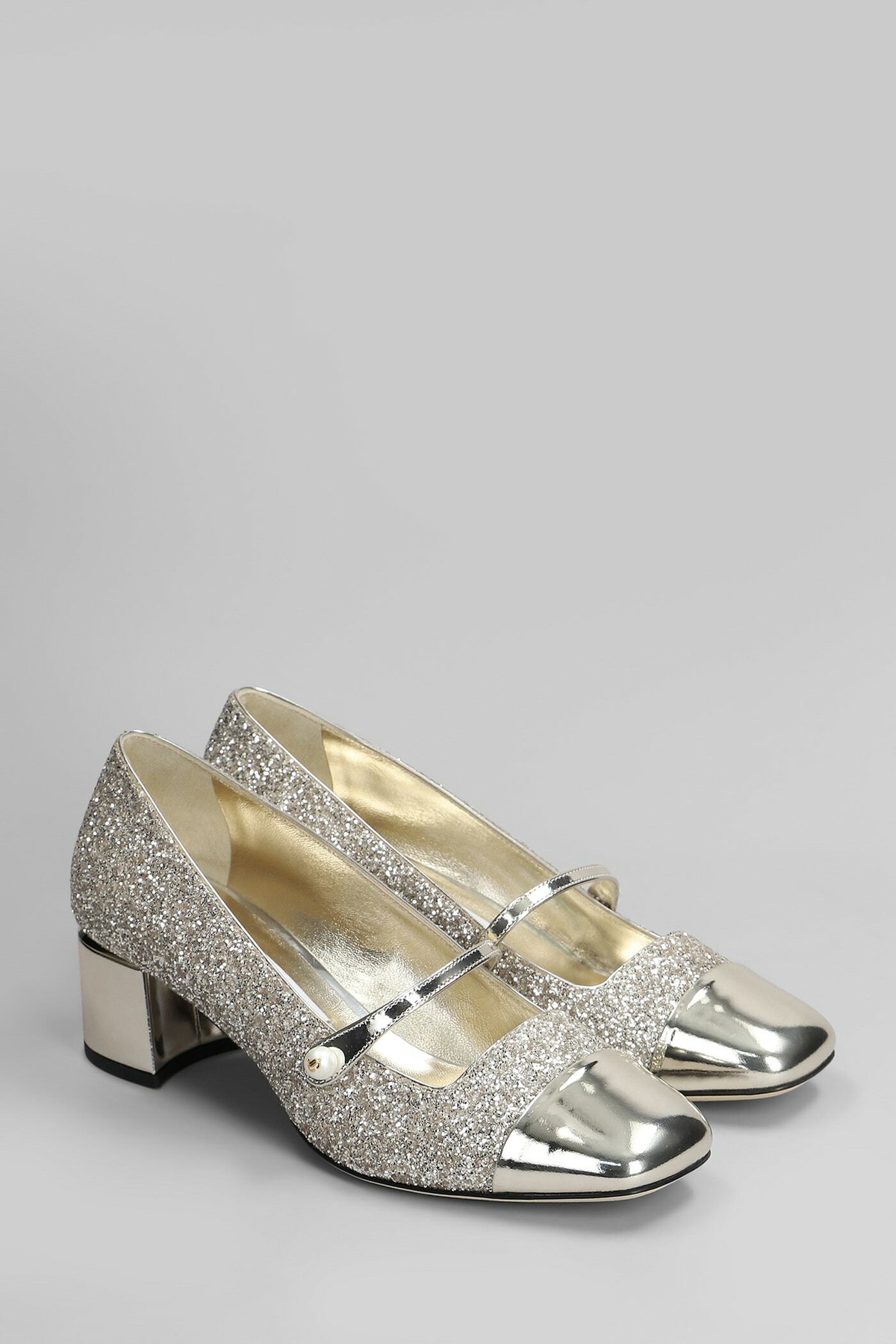 Jimmy Choo Elisa 45 Pumps In Gold Glitter Jimmy Choo