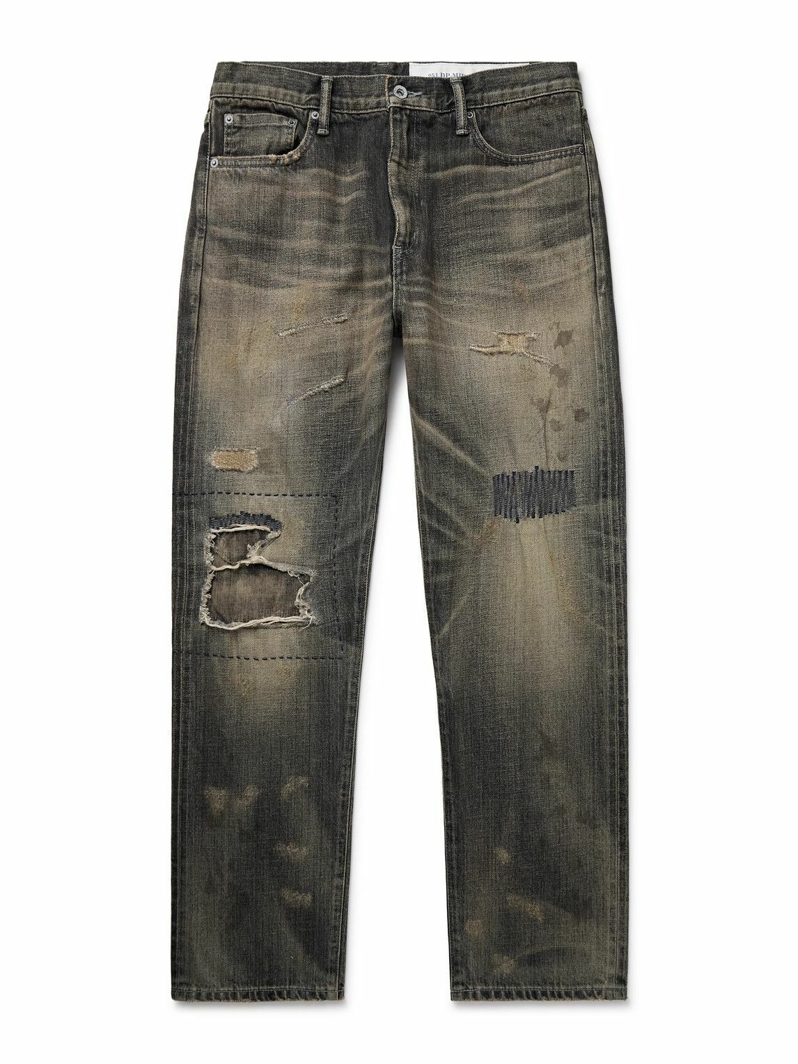 Neighborhood - Savage Slim-Fit Straight-Leg Distressed Selvedge Jeans ...