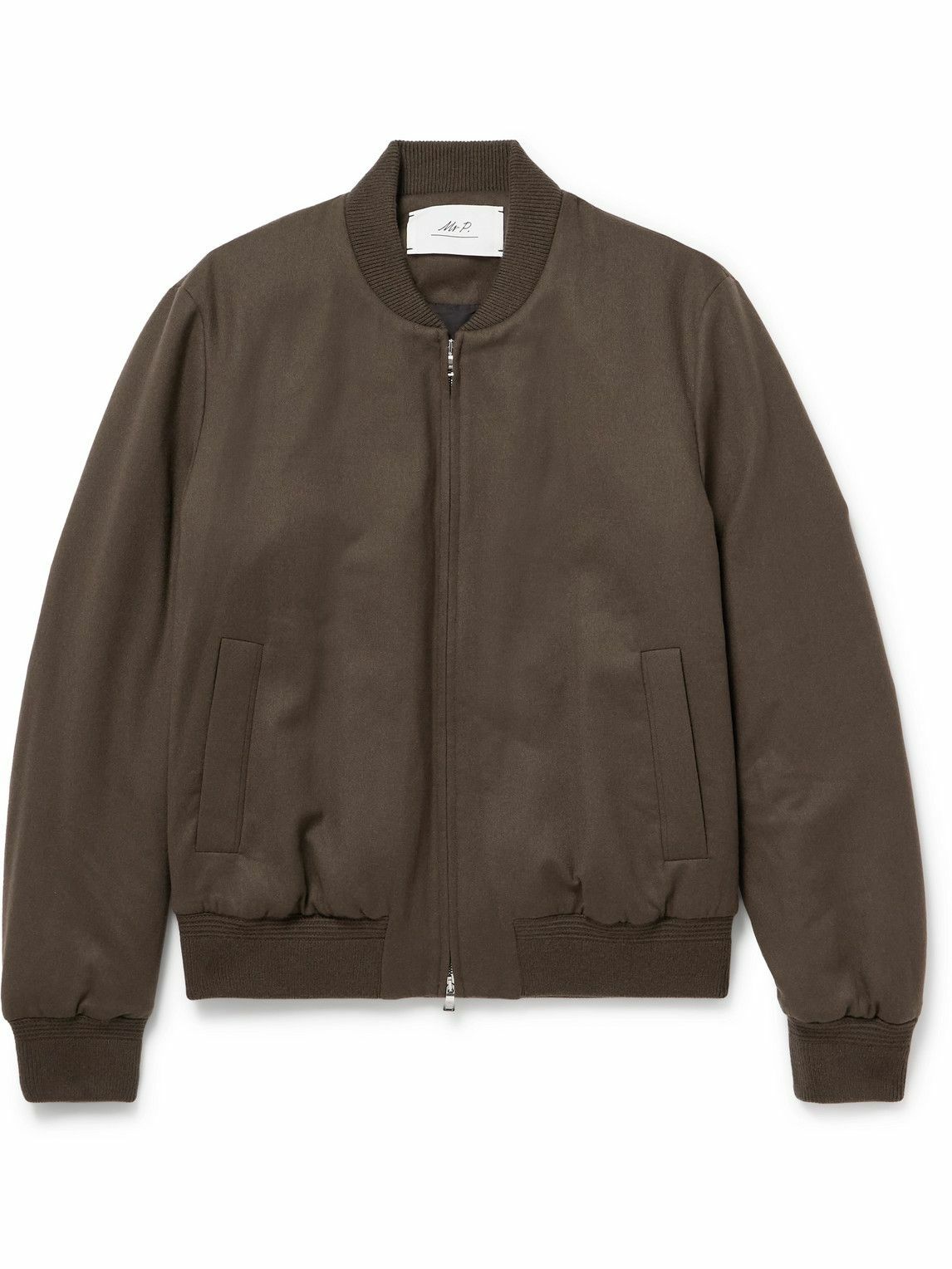 Mr P. - Padded Cashmere-Blend Bomber Jacket - Brown Mr P.