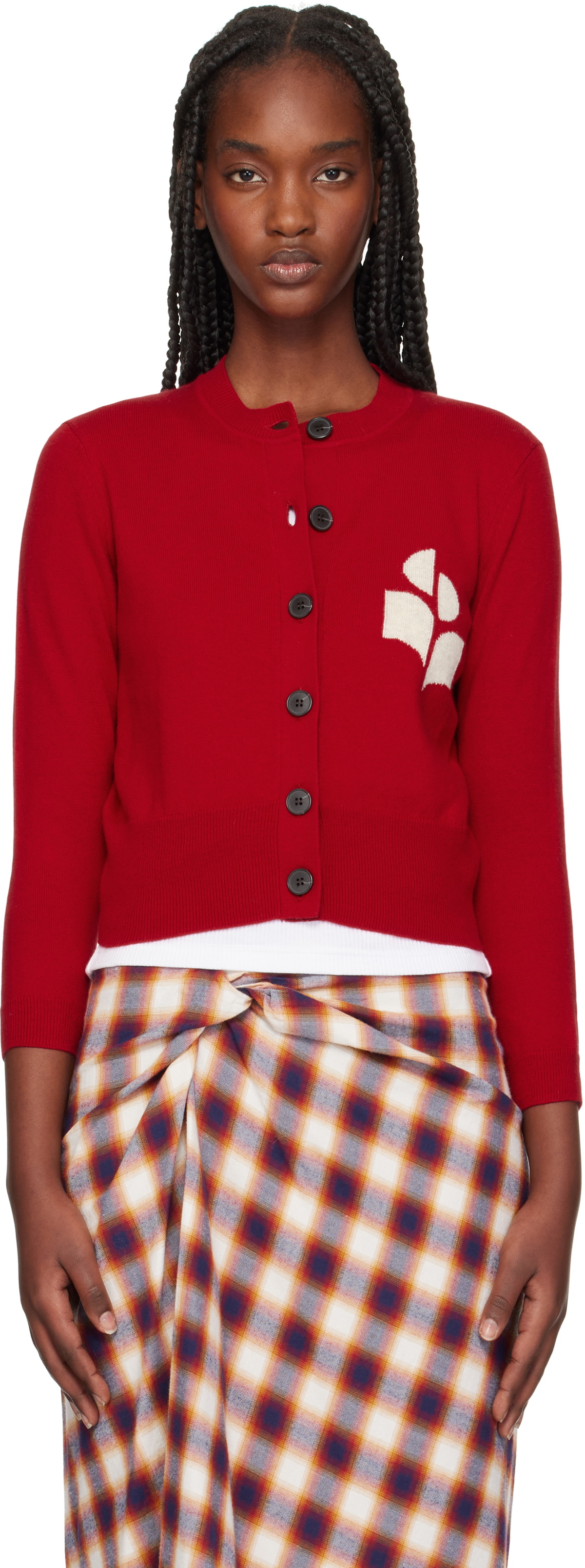 Isabel Marant Etoile Red Newton Cardigan Isabel Marant Etoile