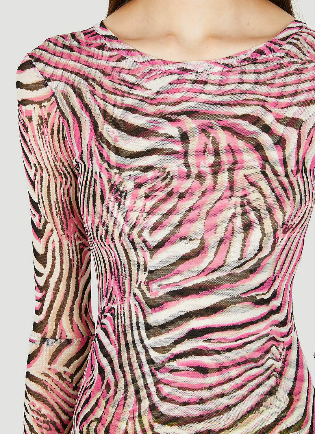 Collina Strada Cardio Animal Print Crewneck Top Collina Strada