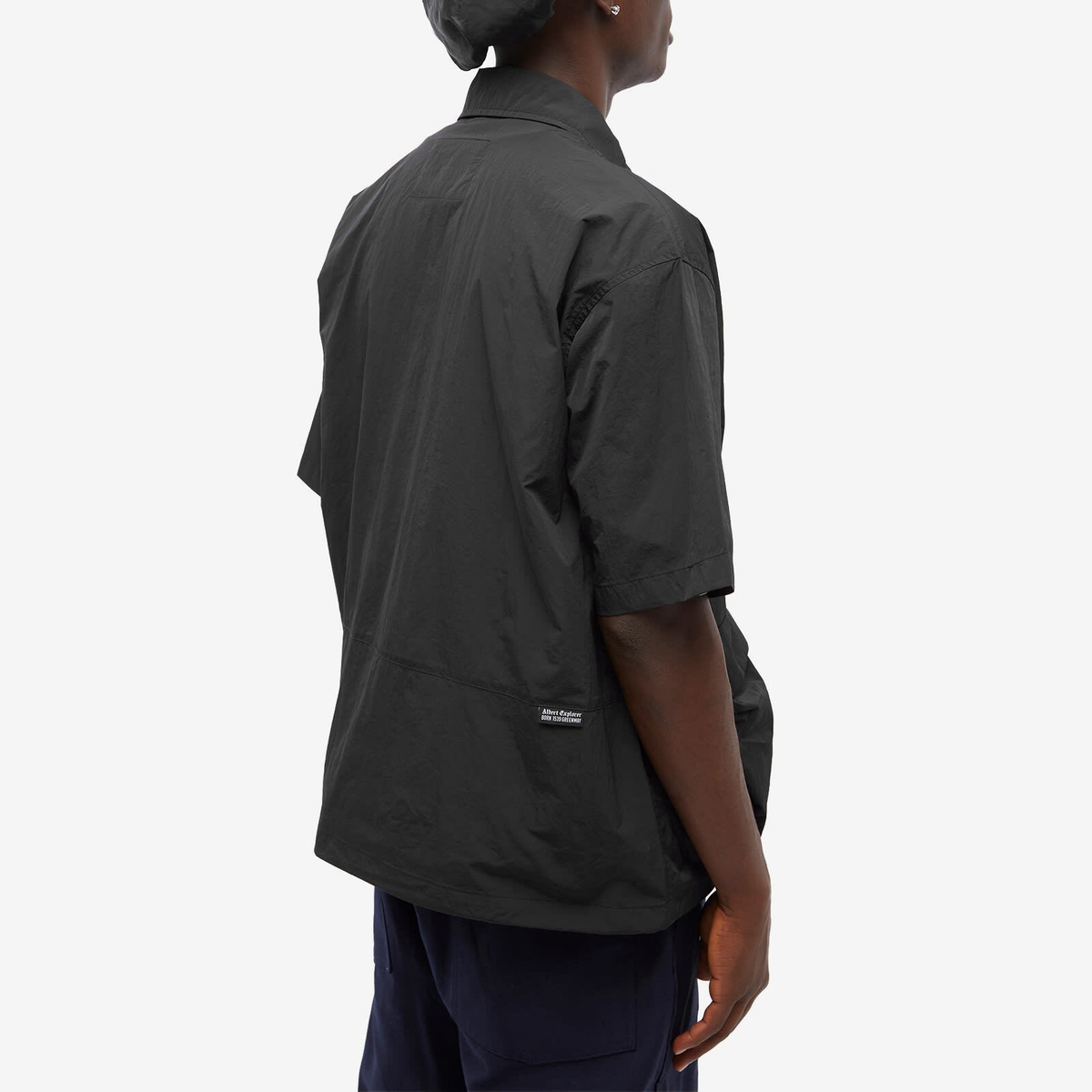 Uniform Bridge Men's Pullover Pocket Short Sleeve Shirt in Black ...