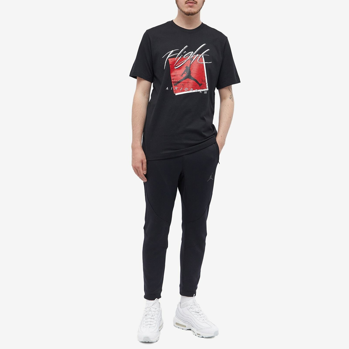 Air Jordan Men's Brand GFX 1 T-Shirt in Black/Red Nike Jordan Brand