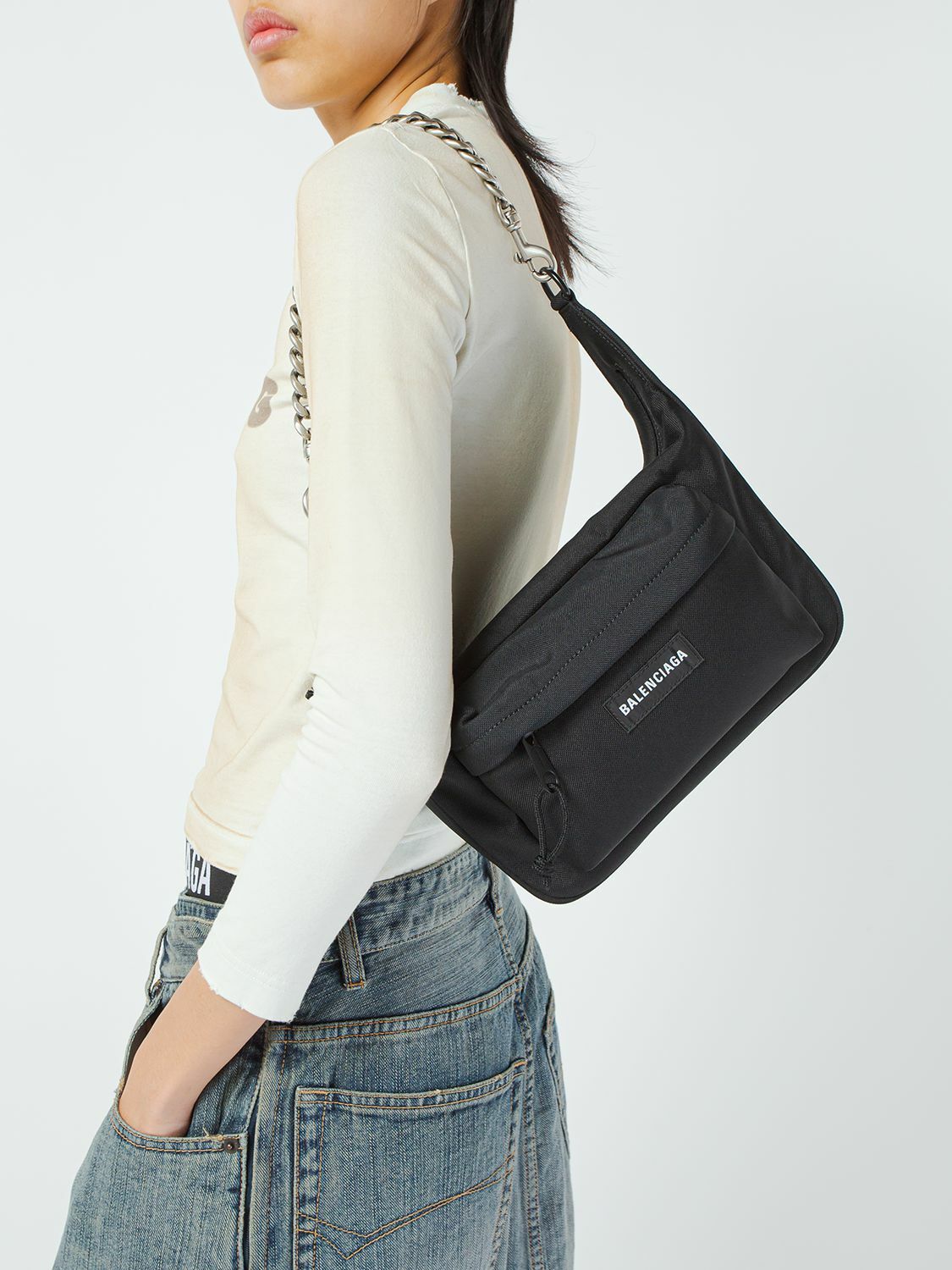 BALENCIAGA - Medium Raver Nylon Bag Balenciaga