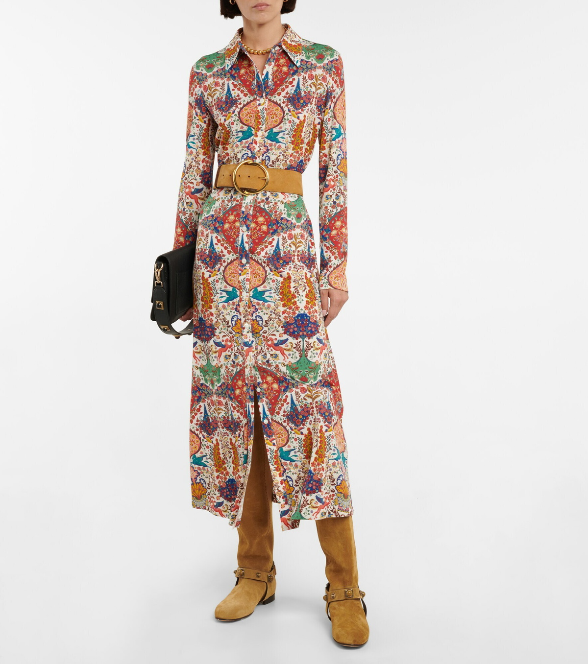 Etro - Crown Me suede knee-high boots Etro