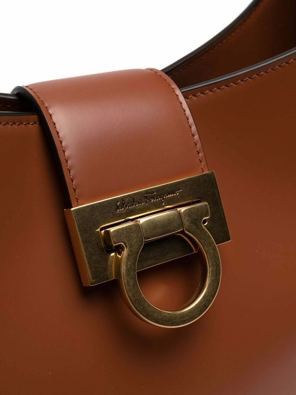 FERRAGAMO - Trifolio Leather Shoulder Bag Salvatore Ferragamo