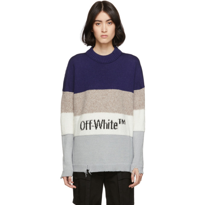 Off-White Blue OW Sweater Off-White