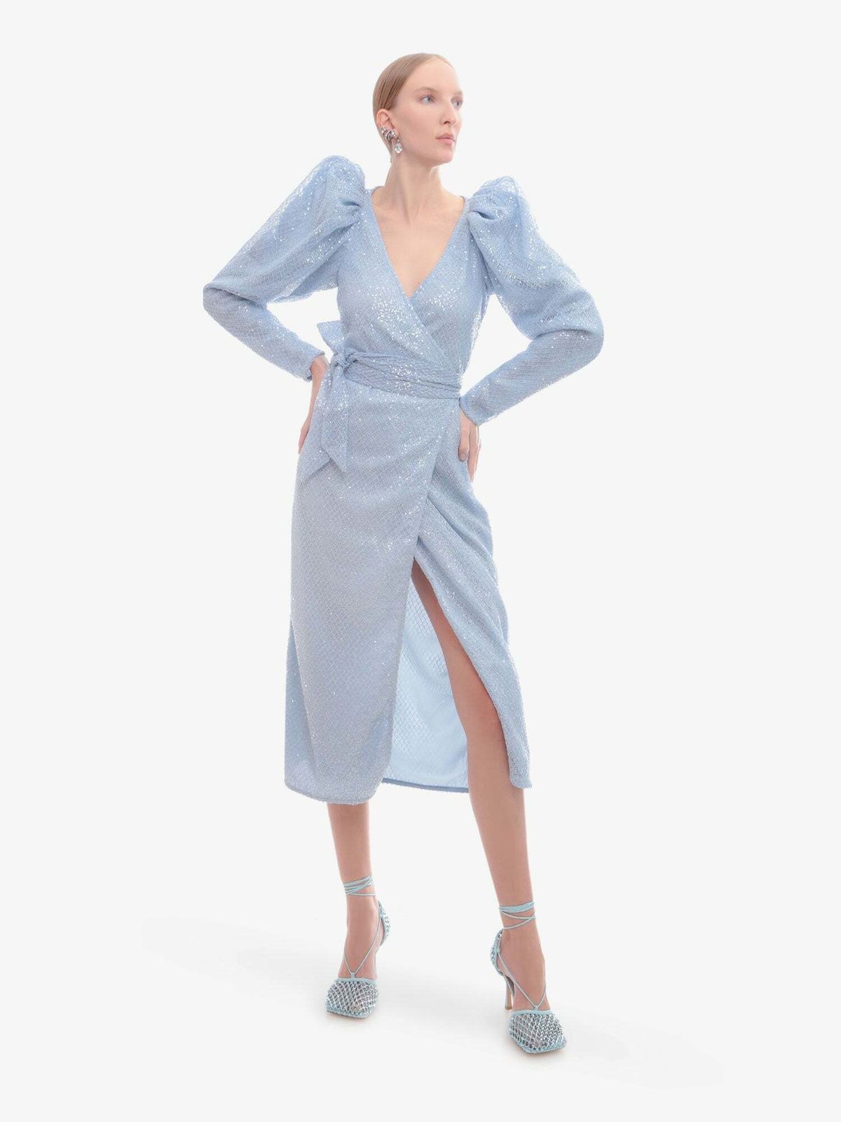 Rotate Dress Blue Womens Rotate