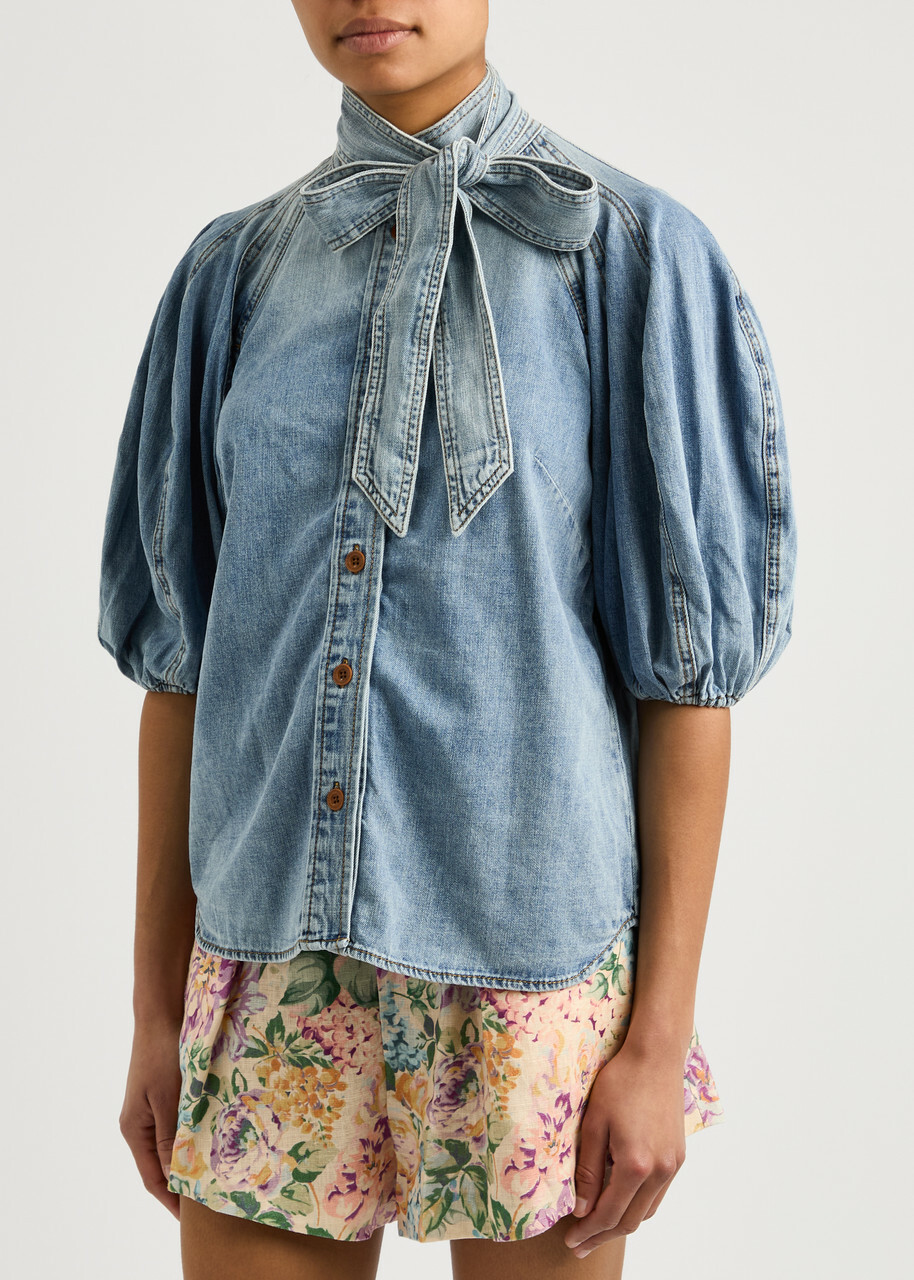 Zimmermann Lantern Denim Shirt Zimmermann
