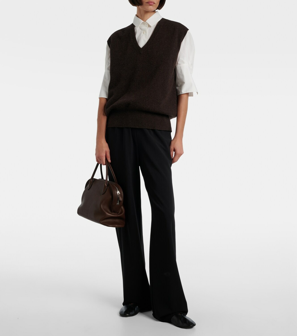 The Row Agnes leather tote bag The Row