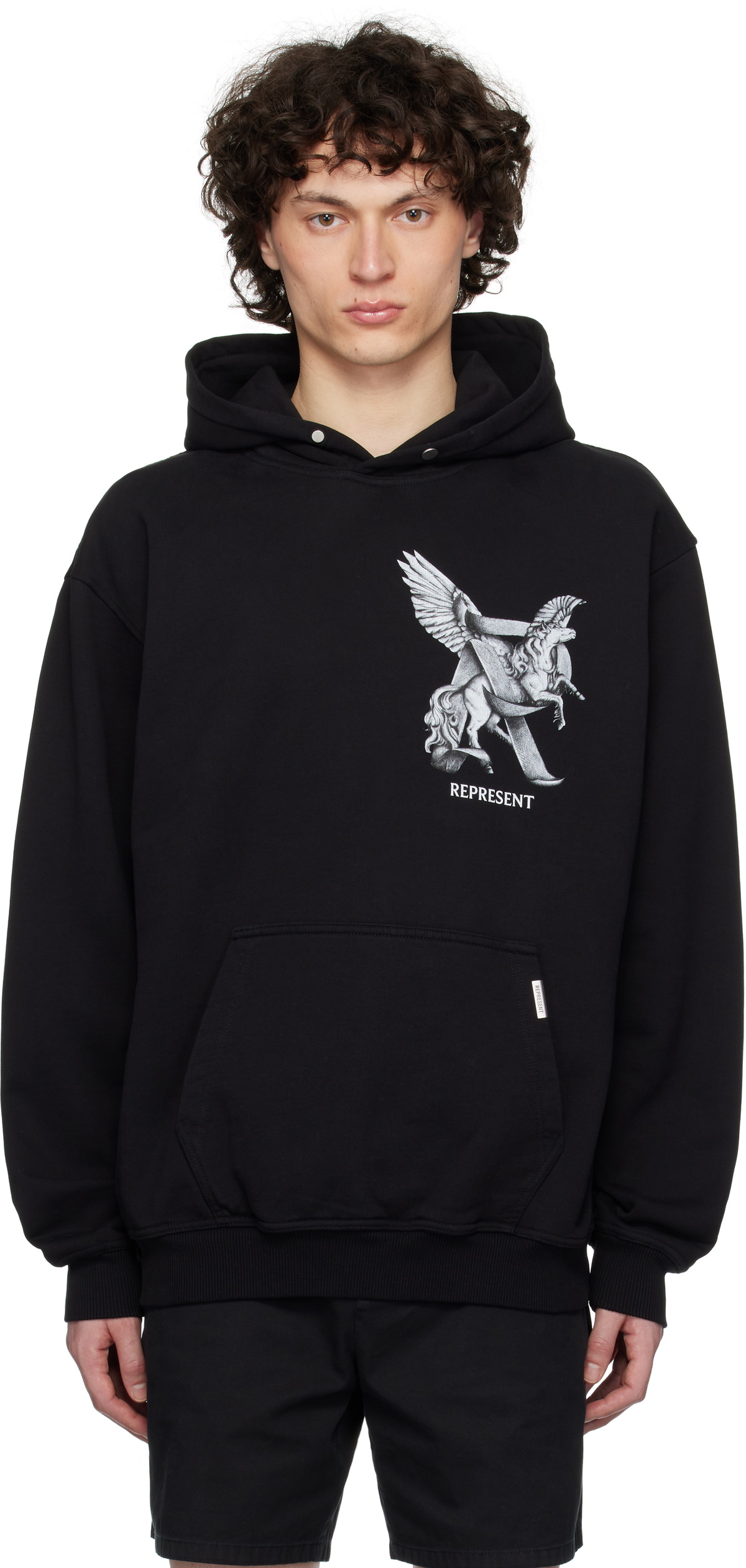 Represent Black 'Elegance In Motion' Hoodie Represent
