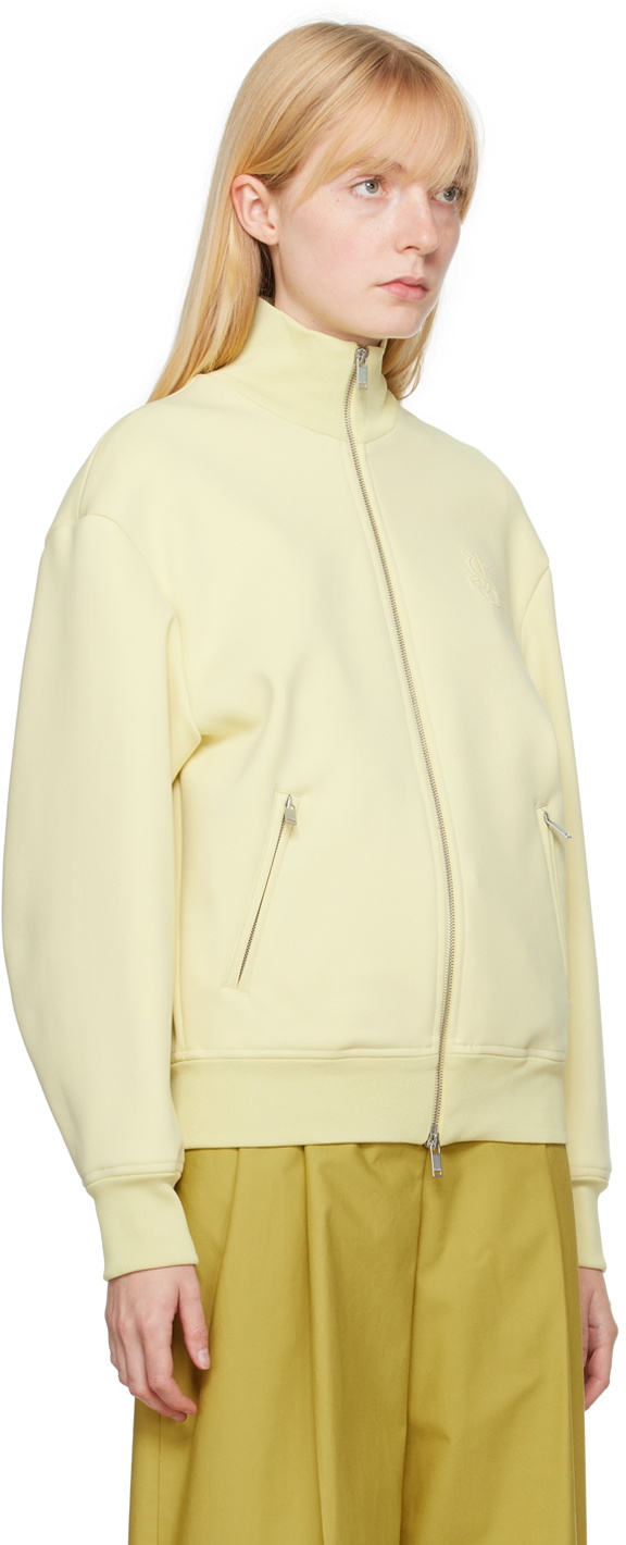 Jil Sander Yellow Embroidered Bomber Jacket Jil Sander