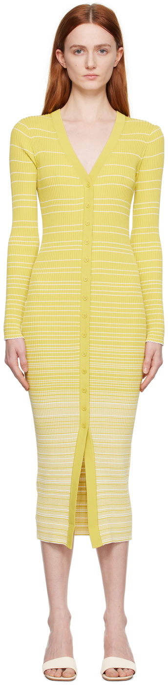 Staud Yellow Shoko Midi Dress Staud