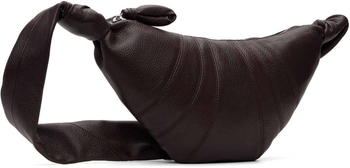 LEMAIRE Burgundy Small Croissant Bag Lemaire