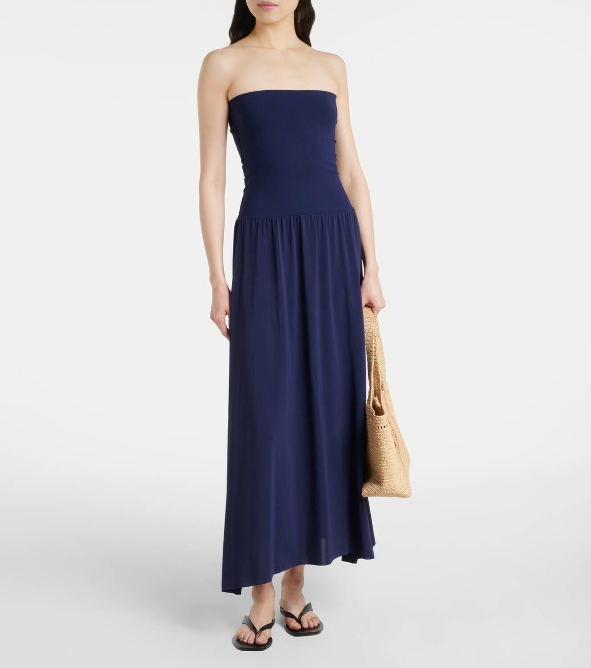 Eres Oda jersey and crêpe jersey maxi dress ERES