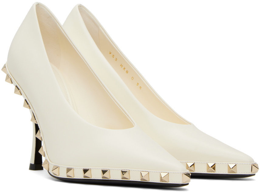 Valentino Garavani Off-White Rockstud Heels Valentino Garavani