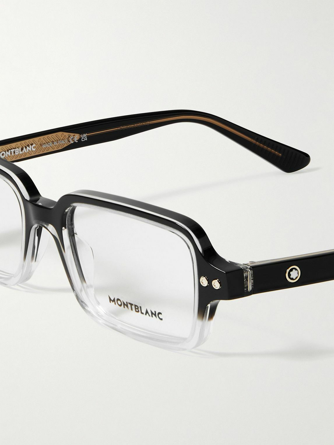 MONTBLANC EYEWEAR - Rectangular-Frame Acetate Optical Glasses Montblanc
