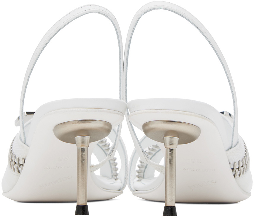 Coperni White Clear Zip Heels Coperni