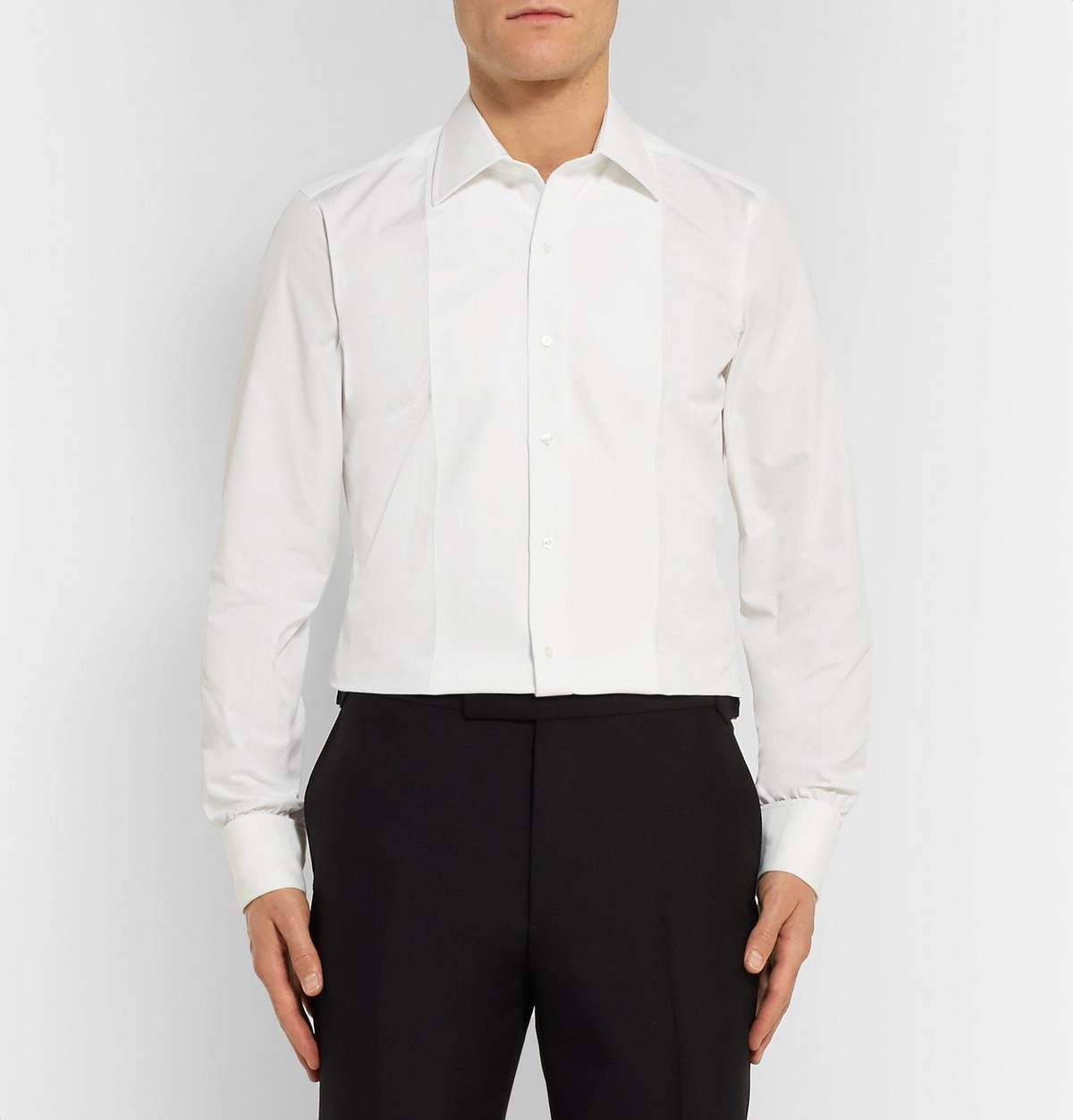Kingsman - Turnbull & Asser White Bib-Front Cotton Tuxedo Shirt - White ...