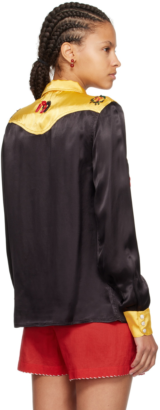 Bode Yellow & Black Rodeo Shirt Bode