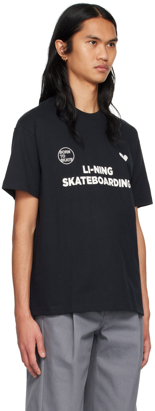 Li-Ning Black Skateboard T-Shirt Li-Ning