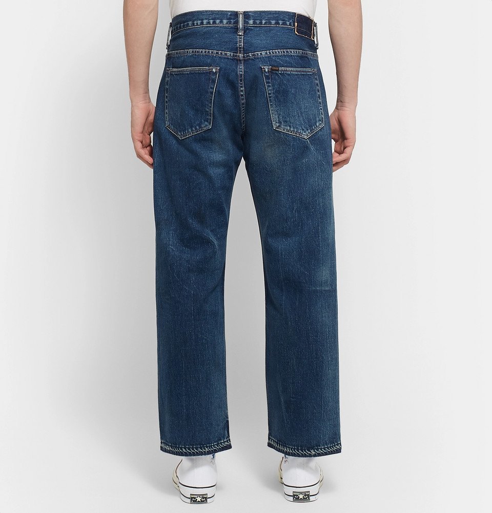 Chimala - Cropped Washed Selvedge Denim Jeans - Blue Chimala