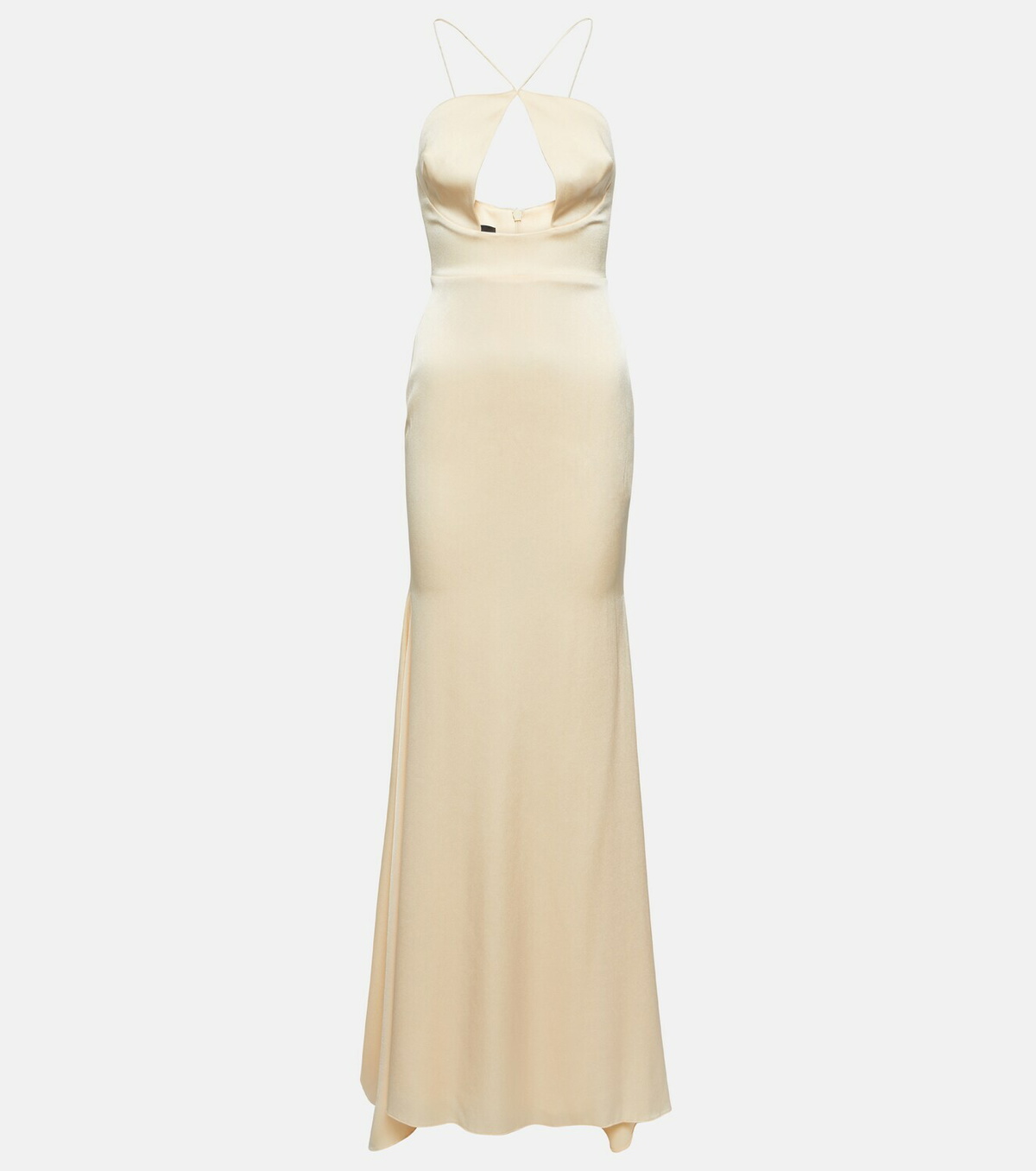 Alex Perry Drake halterneck cutout satin gown Alex Perry