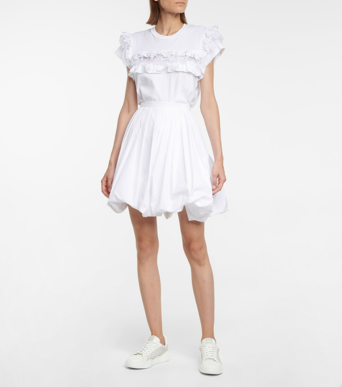 Alaïa Lazer-cut leather sneakers ALAÏA