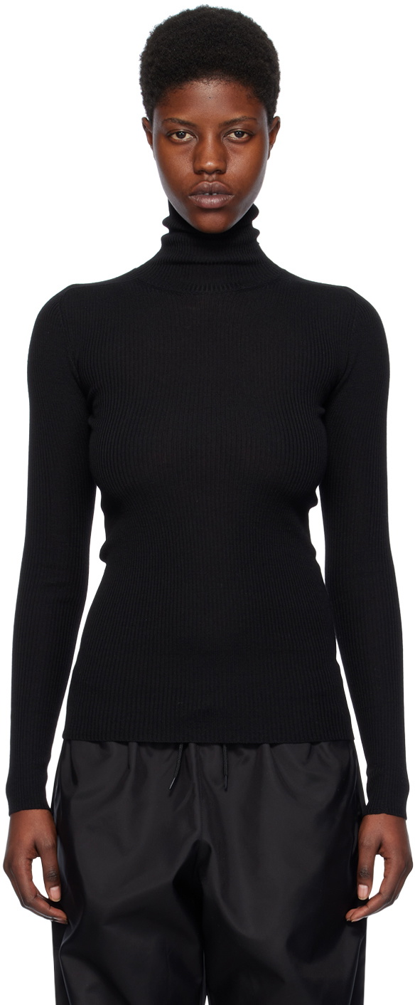 WARDROBE.NYC Black Ribbed Turtleneck WARDROBE.NYC