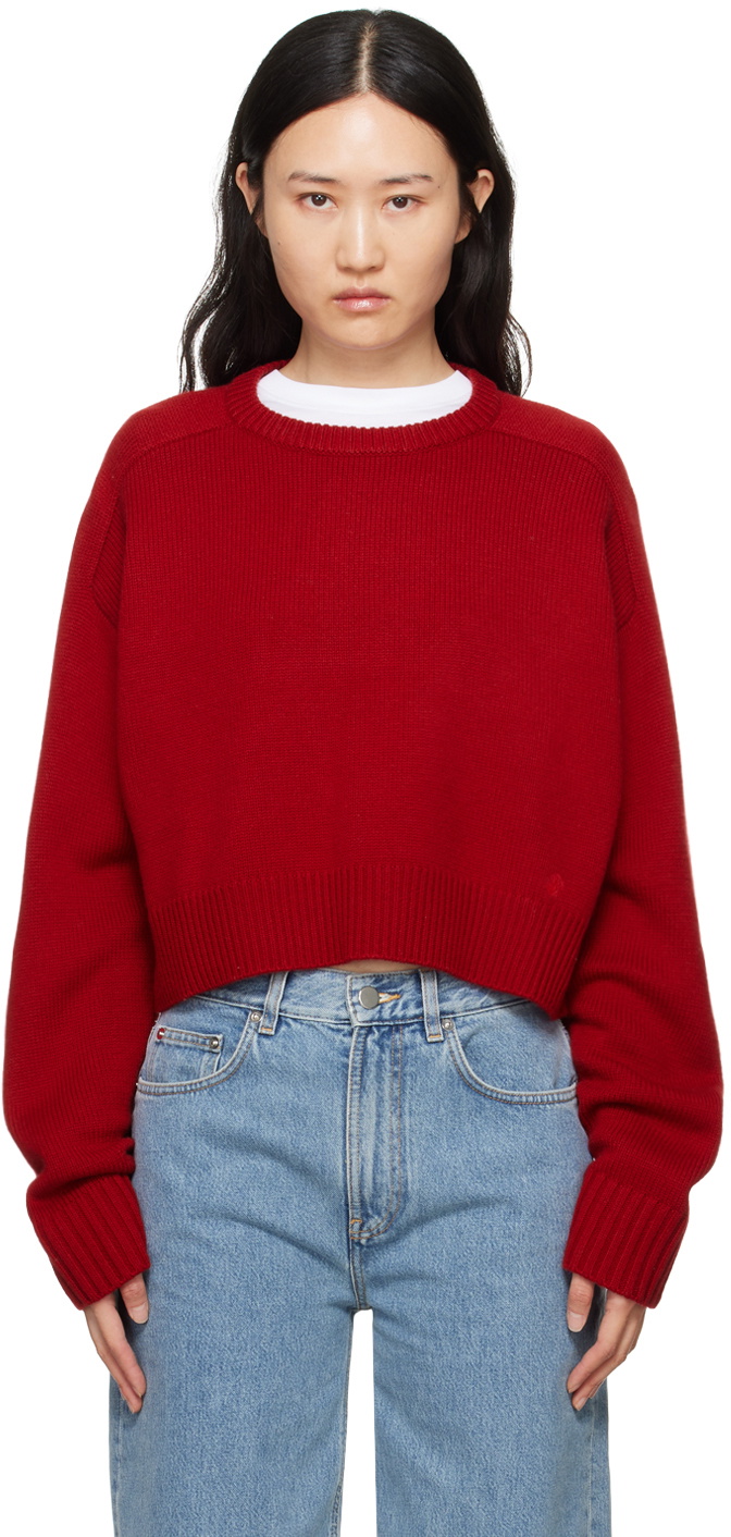 Loulou Studio Burgundy Bruzzi Sweater Loulou Studio