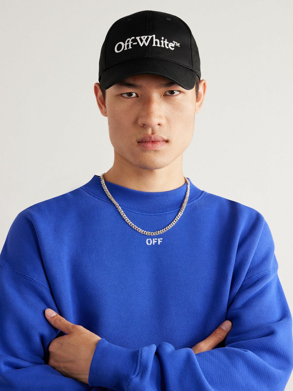 Off-White - Logo-Embroidered Cotton-Gabardine Baseball Cap - Black Off ...