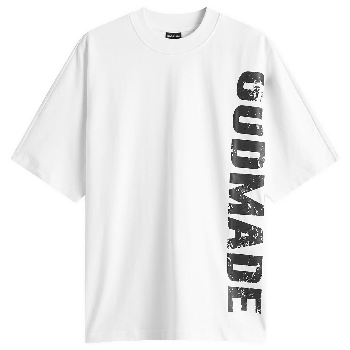 God Made Men's Side Logo T-Shirt in White God Made