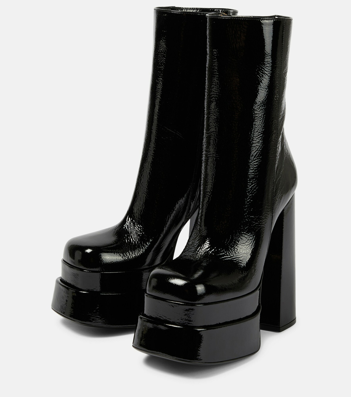 Versace - Aevitas leather platform ankle boots Versace