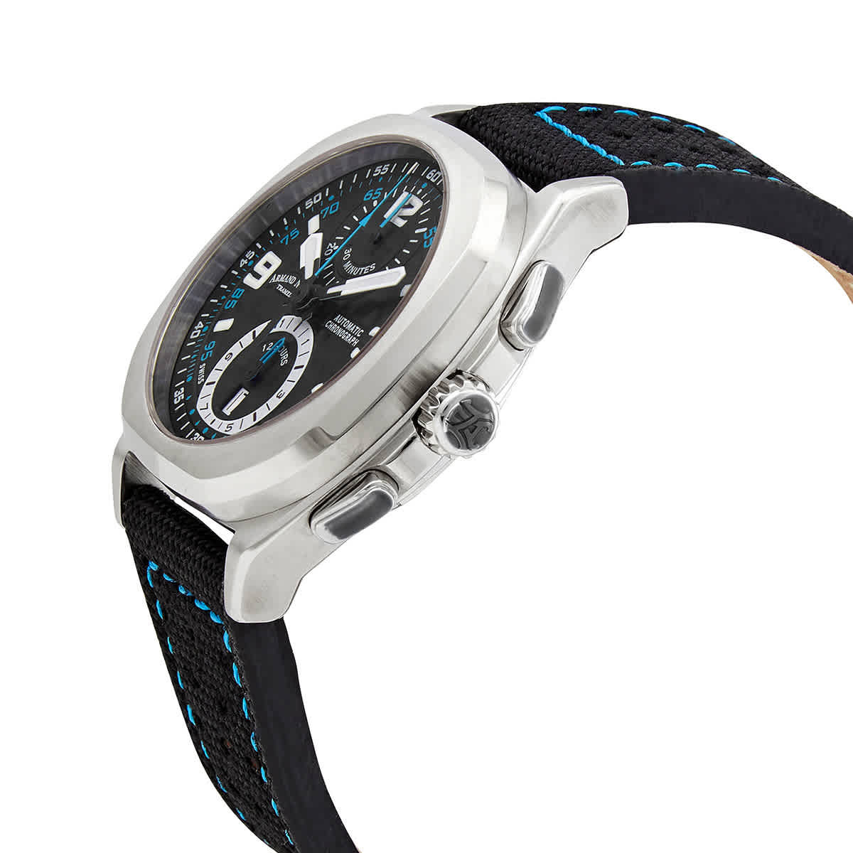 Armand Nicolet JH9 Chronograph Automatic Black Dial Mens Watch A668HAA ...