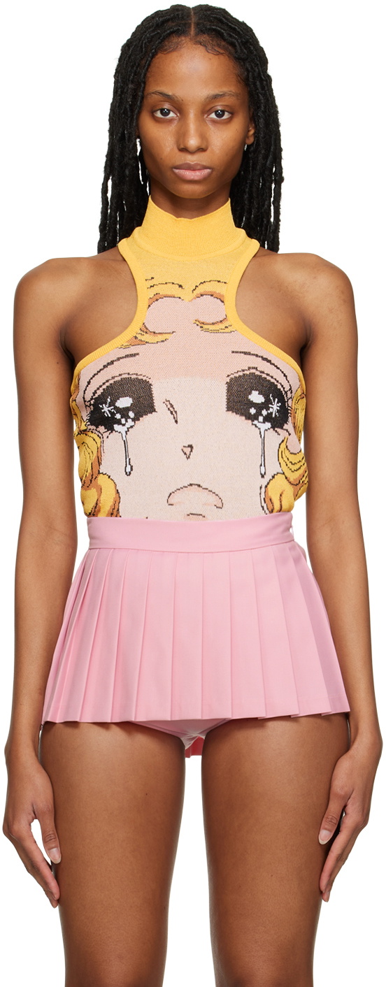 Pushbutton Yellow Crying Girl Turtleneck Pushbutton