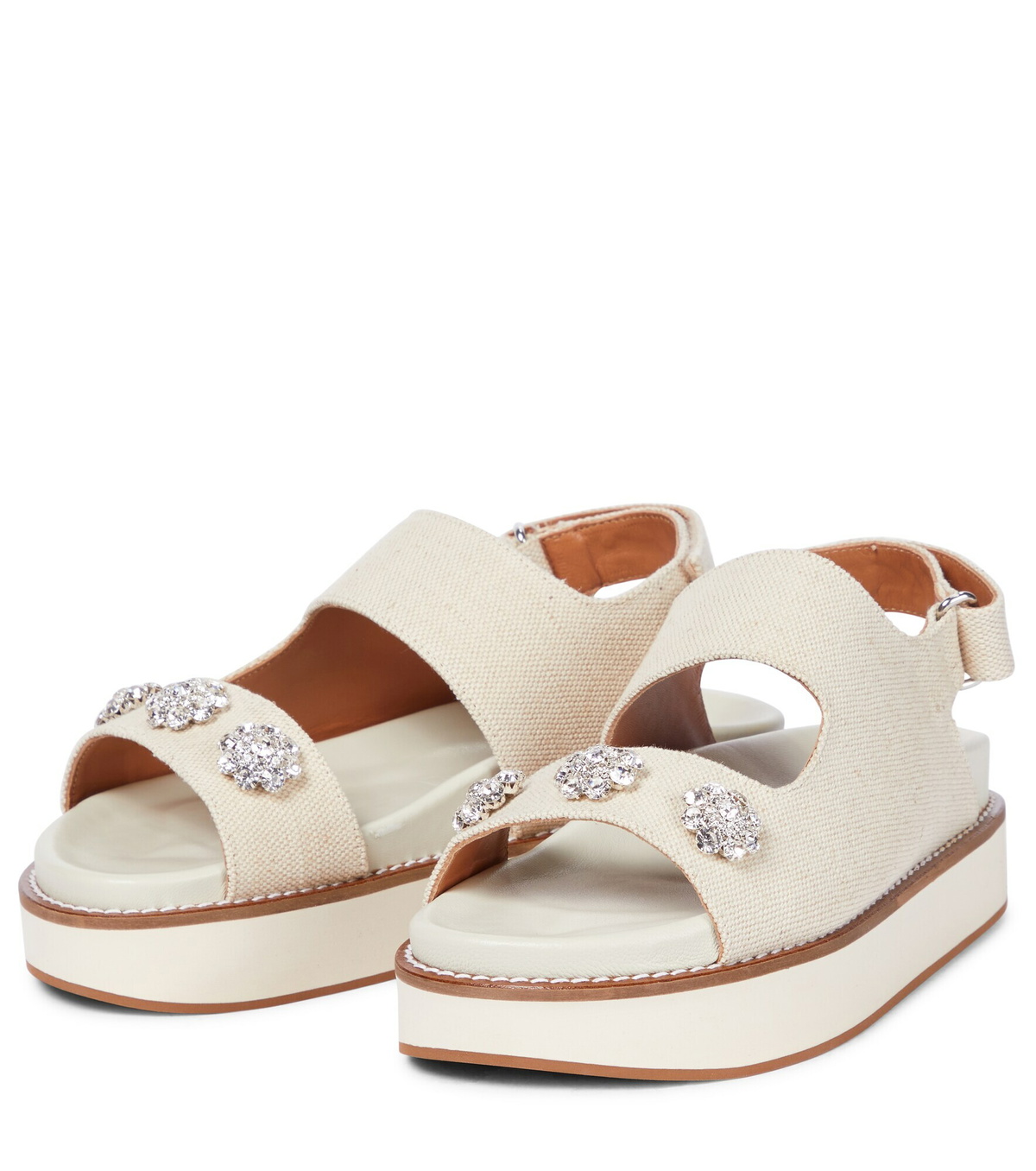 Ganni - Embellished flatform sandals GANNI
